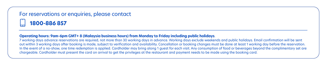 Mastercard Exclusive Affluent Dining | UOB Malaysia