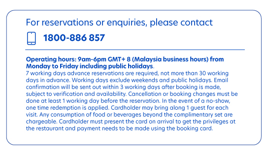 Mastercard Exclusive Affluent Dining | UOB Malaysia