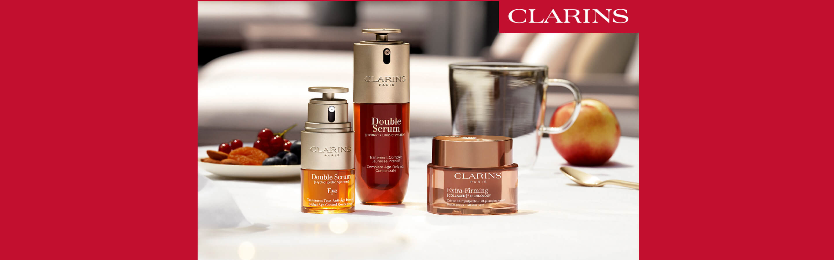 Complimentary skincare product and pouch at Clarins | UOB Malaysia